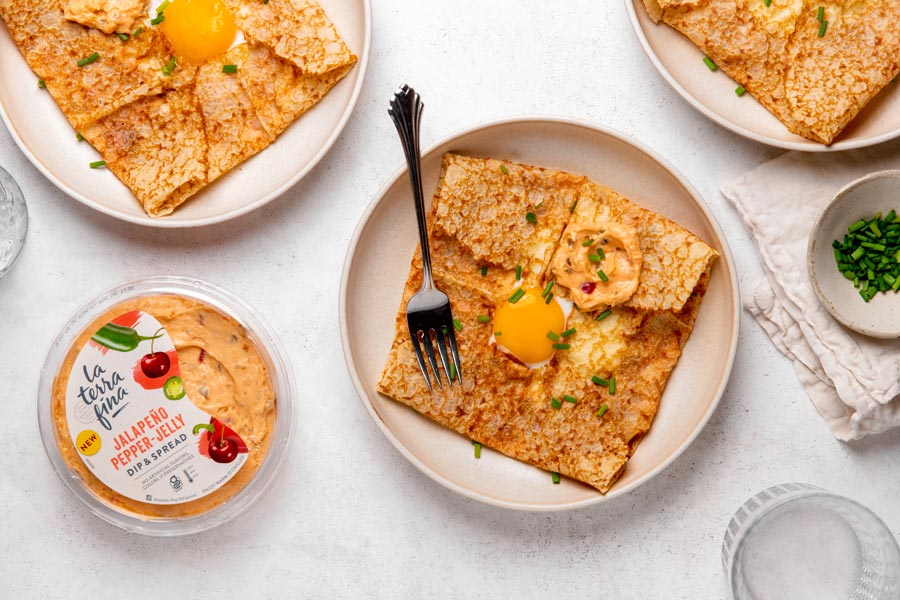 Savory Pepper Jelly Crepes