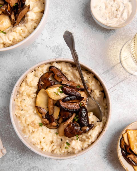 Wild Mushroom and Caramelized Onion Risotto