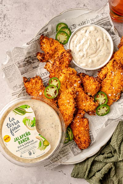 Air-Fryer Jalapeño Ranch Dip & Spread Chicken Fingers