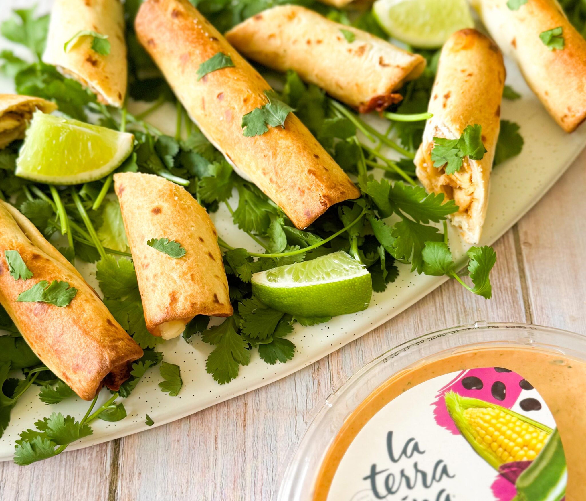 Air-Fryer Chicken & Pepper Jack Taquitos | La Terra Fina